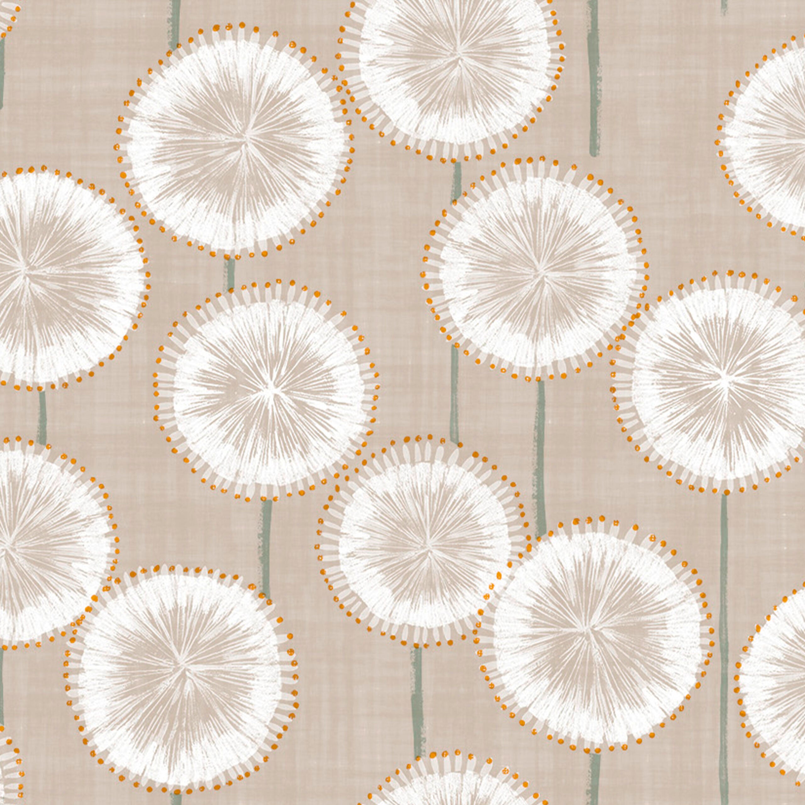 Modern Dandelion Print Vinyl Oilcloth Tablecloth - Wipe Clean ...