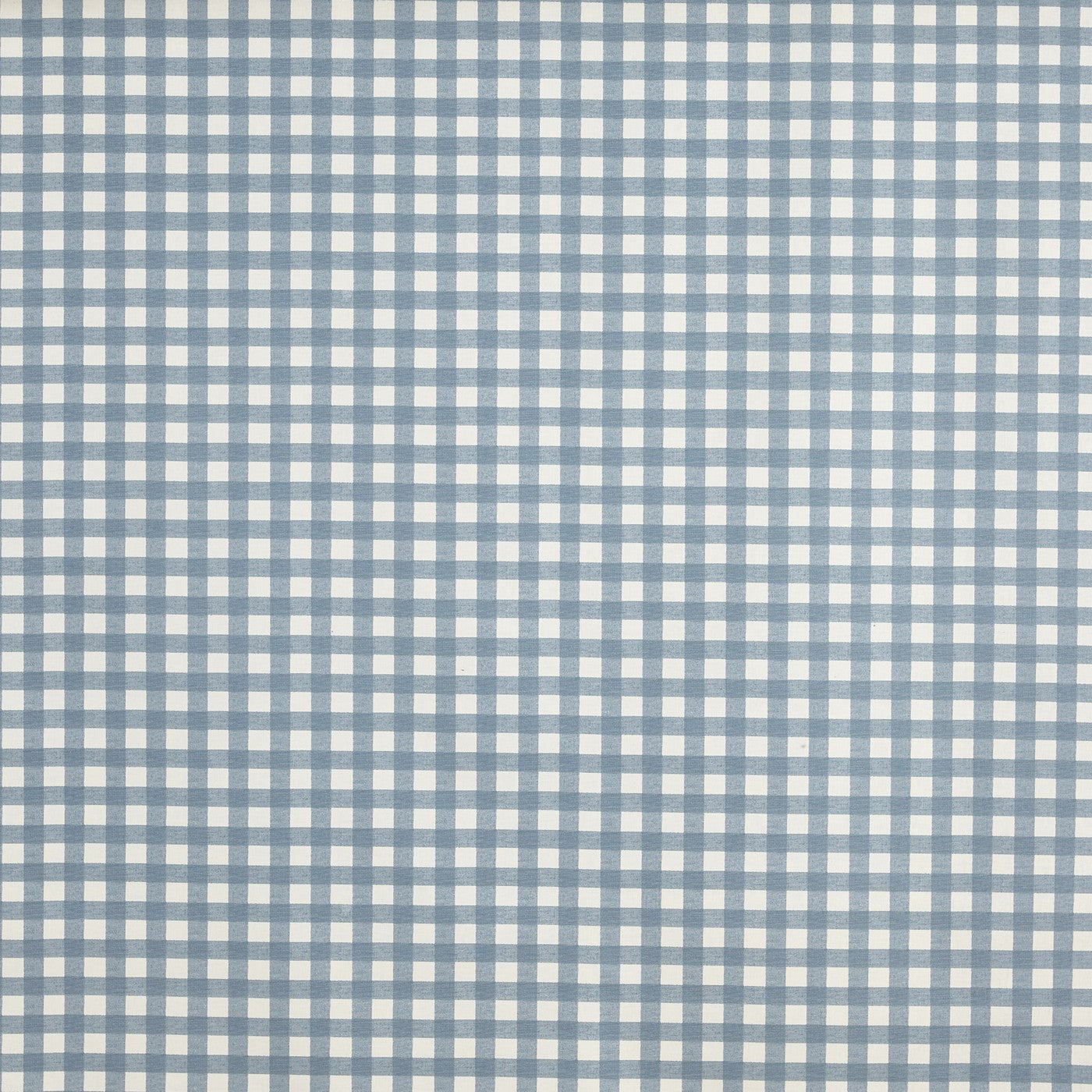 Gingham Check Denim Blue Cotton Oilcloth Tablecloth