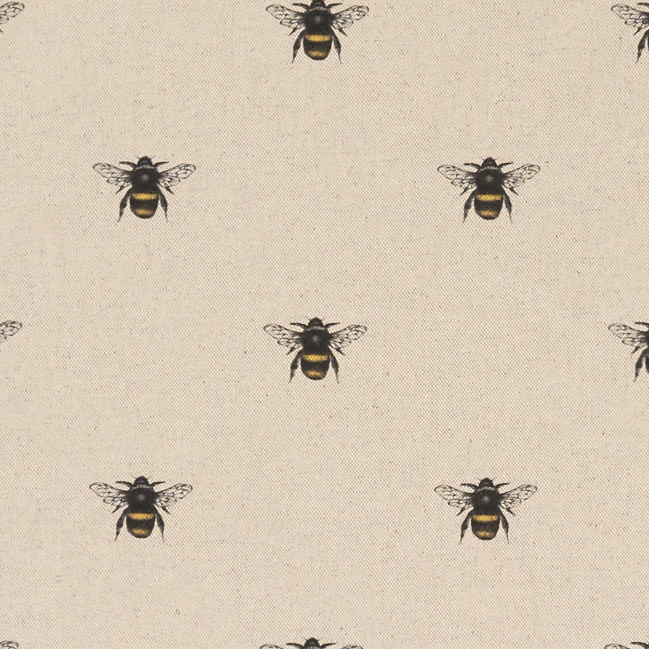 Abeja Bees Linen Cotton Oilcloth Tablecloth 133cm wide by Clarke and C
