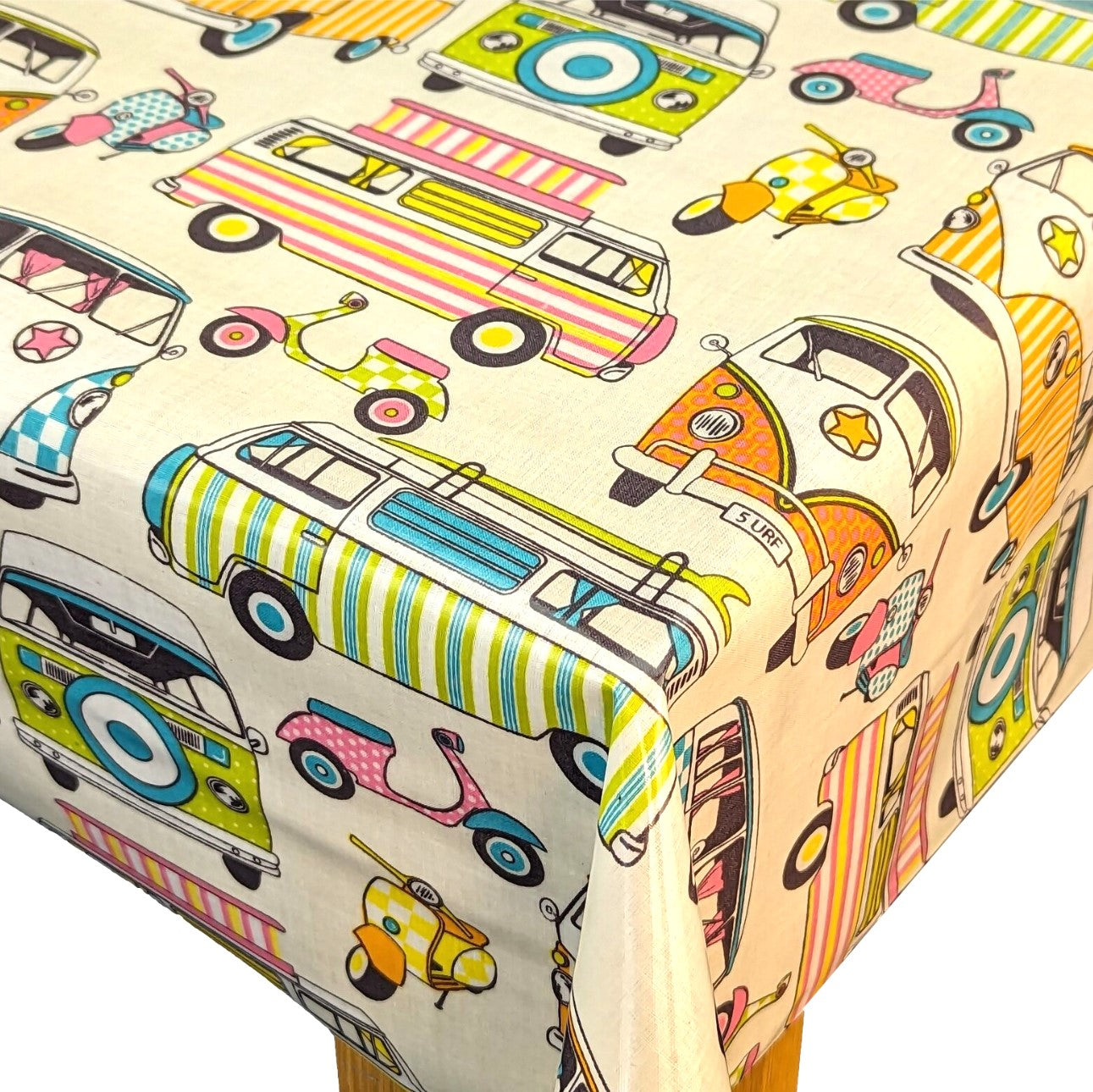 Campervan Tutti Fruity Oilcloth - PVC Tablecloths & Vinyl Tablecloths