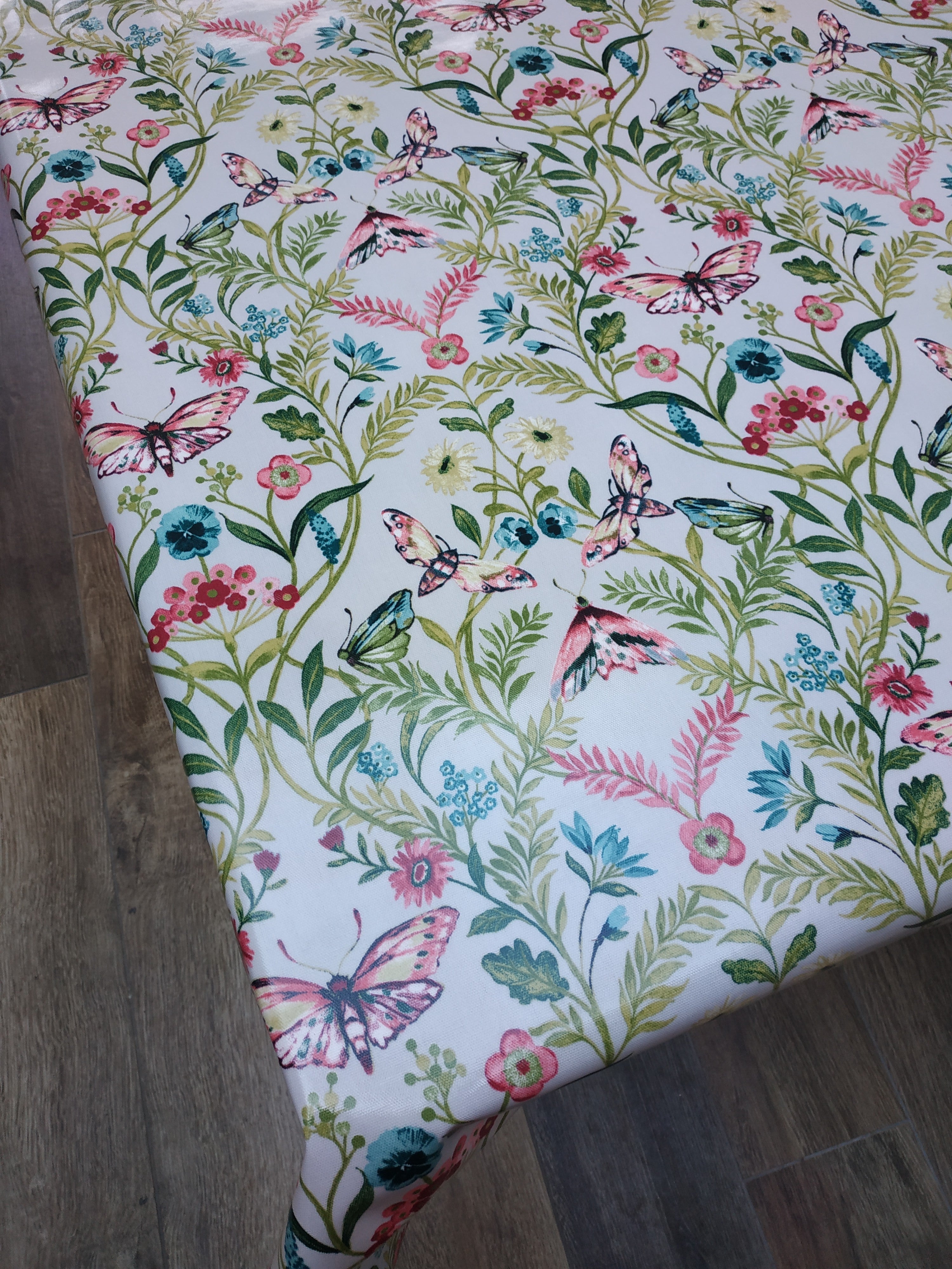 Pieris smoke grey Oilcloth - PVC Tablecloths & Vinyl Tablecloths