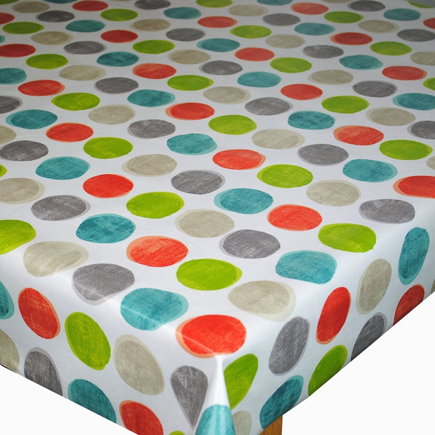 Helix Spot Multi Oilcloth - PVC Tablecloths & Vinyl Tablecloths