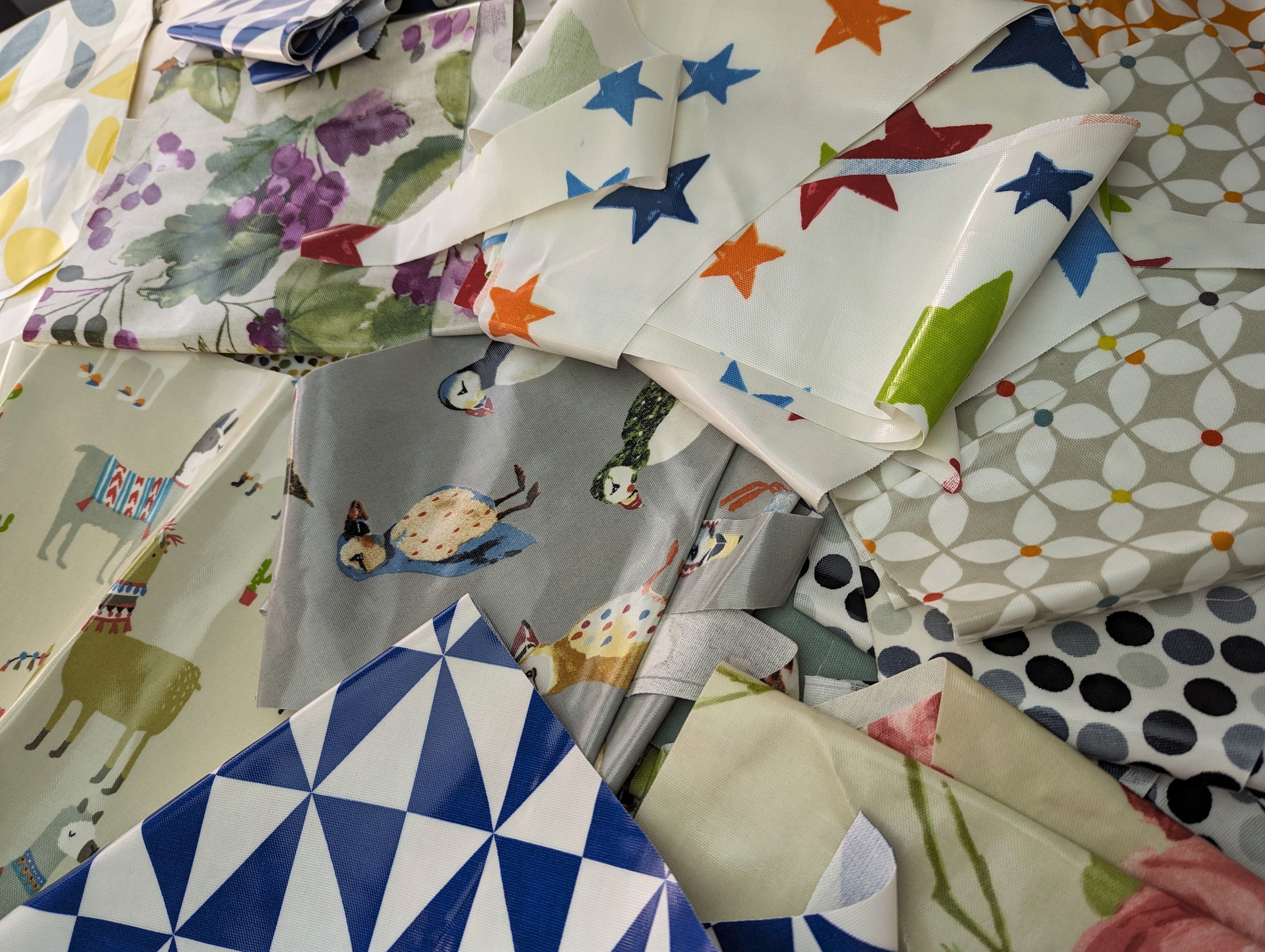 2 kg Bag of Prestigious Cotton Oilcloth Offcuts and Remnants for Craft