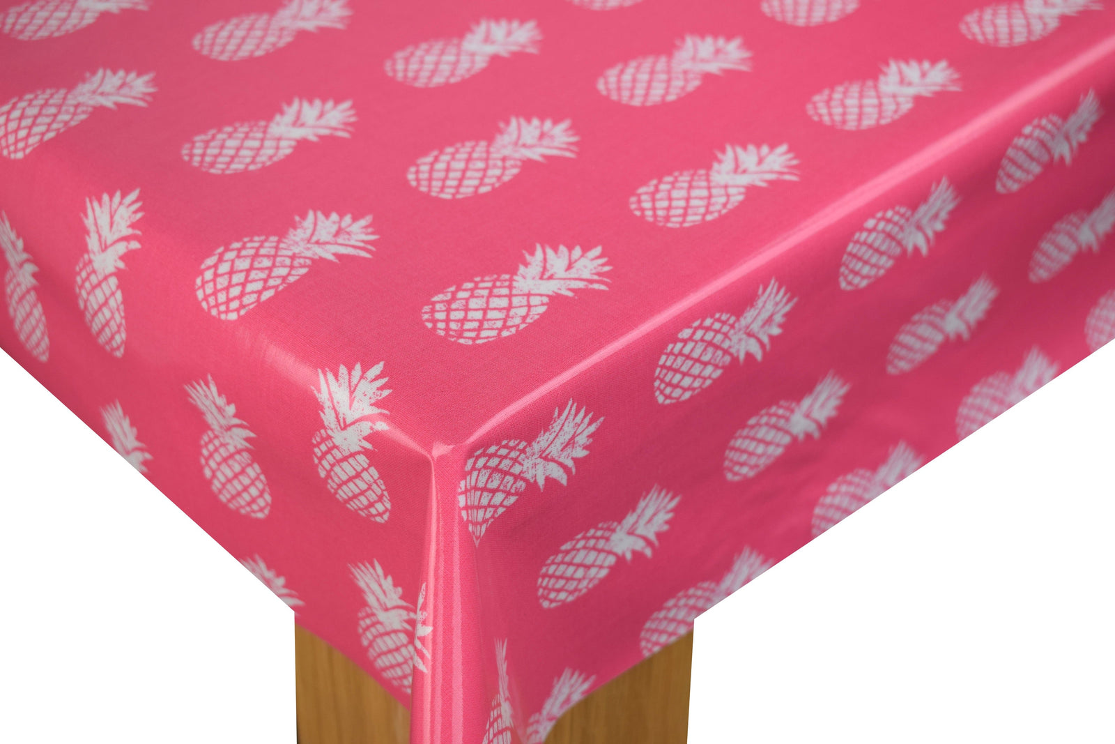 Pineapple Pink Oilcloth - PVC Tablecloths & Vinyl Tablecloths