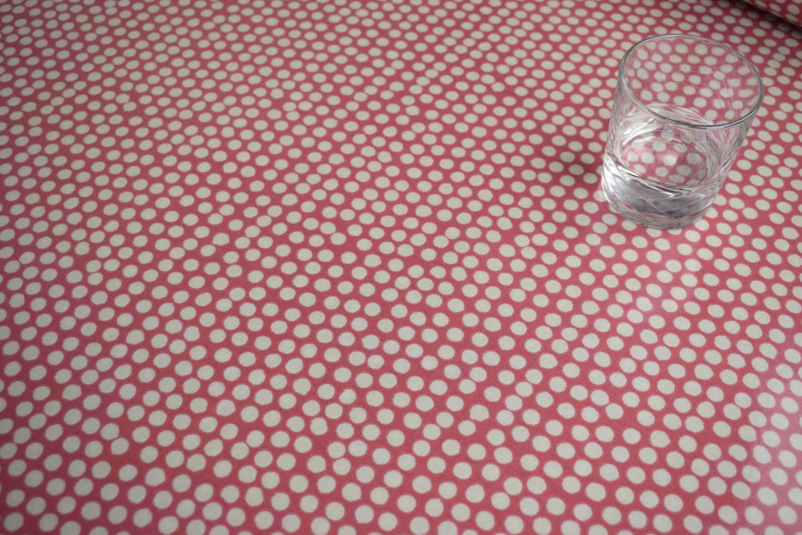 Spotty Blush Oilcloth Tablecloth