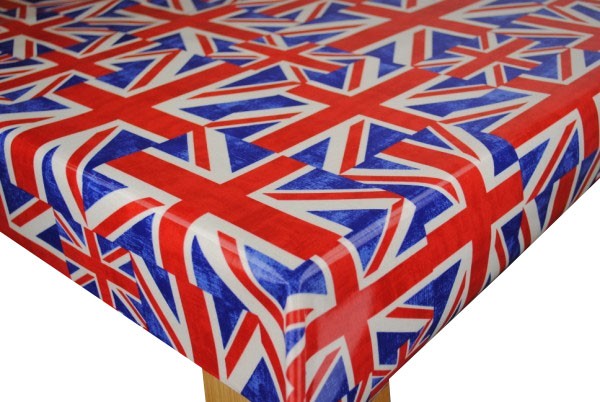 Union Jack Flag Oilcloth - PVC Tablecloths & Vinyl Tablecloths