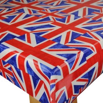 Union Jack Flag Oilcloth - PVC Tablecloths & Vinyl Tablecloths