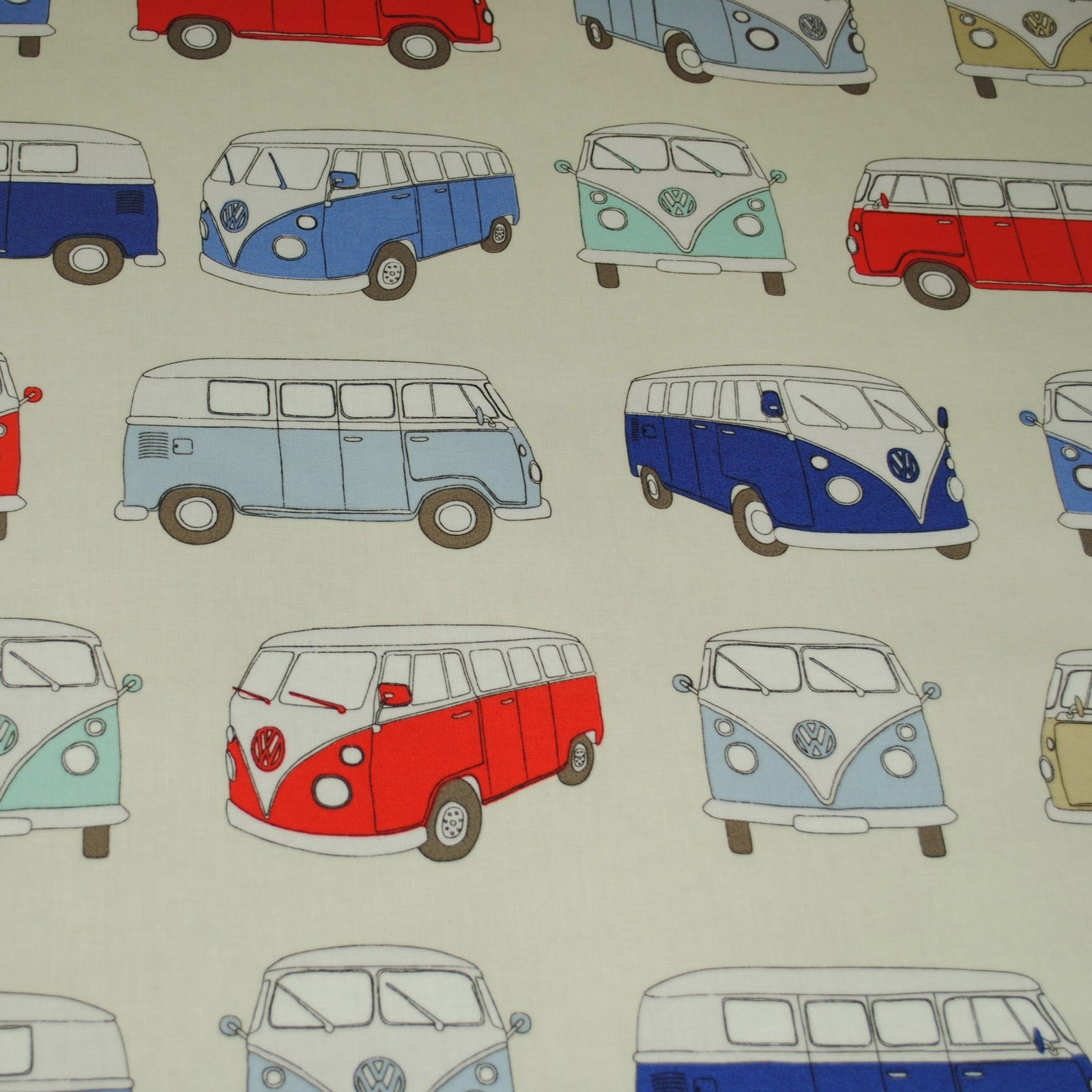 VW Camper Van BLUE Oilcloth - PVC Tablecloths & Vinyl Tablecloths