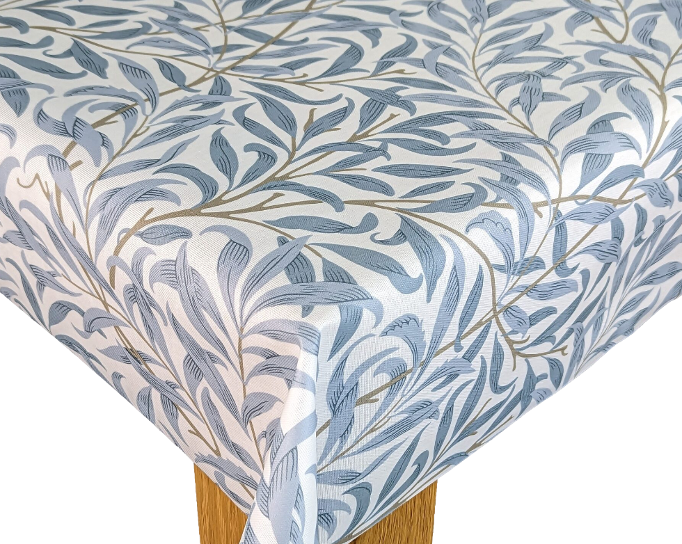 William Morris Willow Bough Mineral Grey Oilcloth Tablecloth