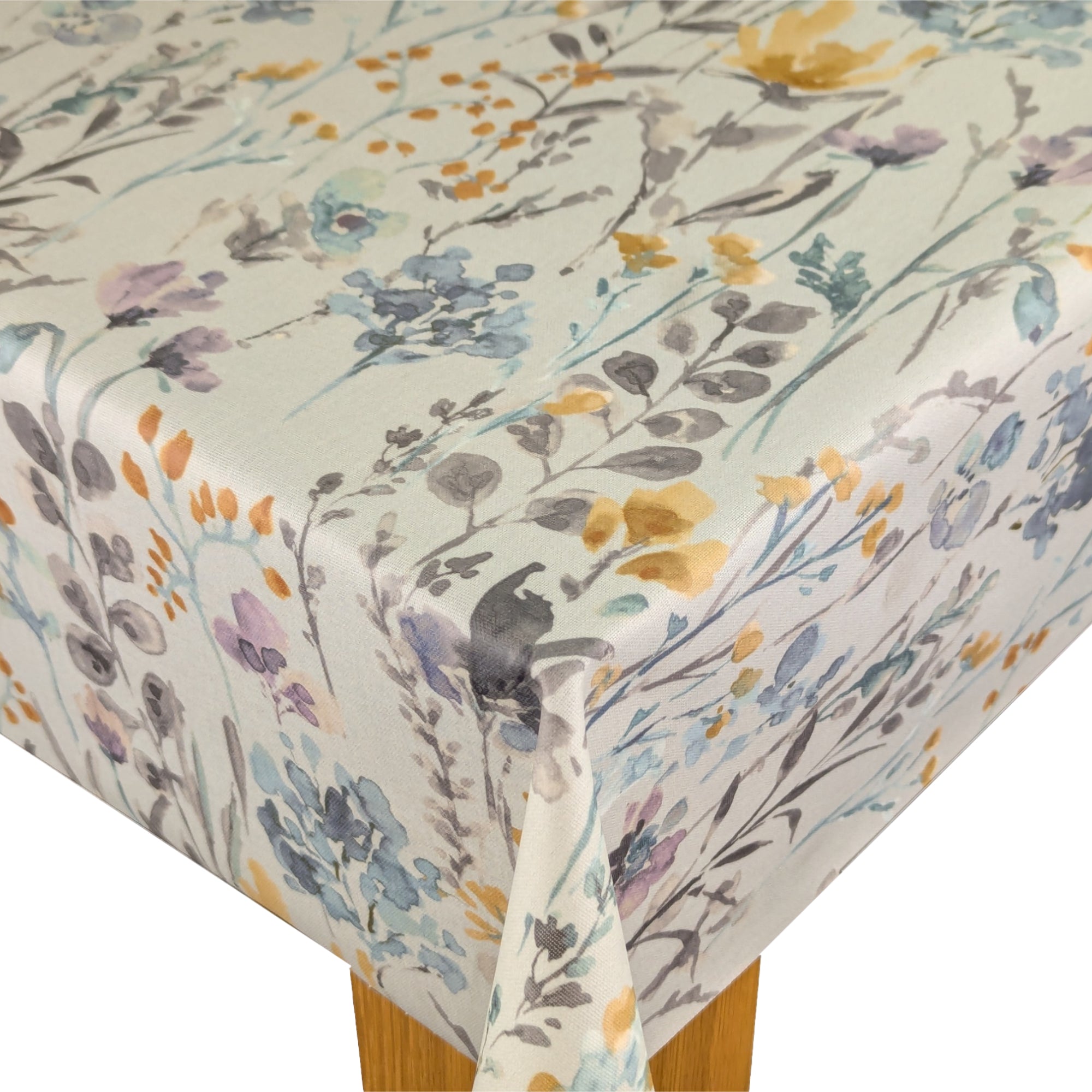 Wild Flowers Cornflower Oilcloth Tablecloth by I-Liv SMD