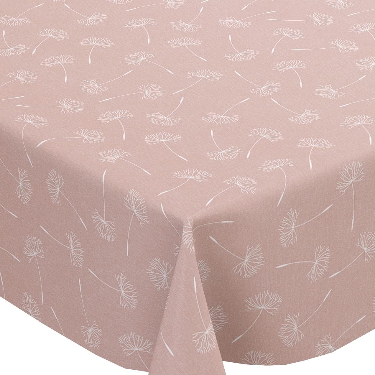 Megan Pink PVC Vinyl Wipe Clean Tablecloth 110cm x 140cm Warehouse Cle