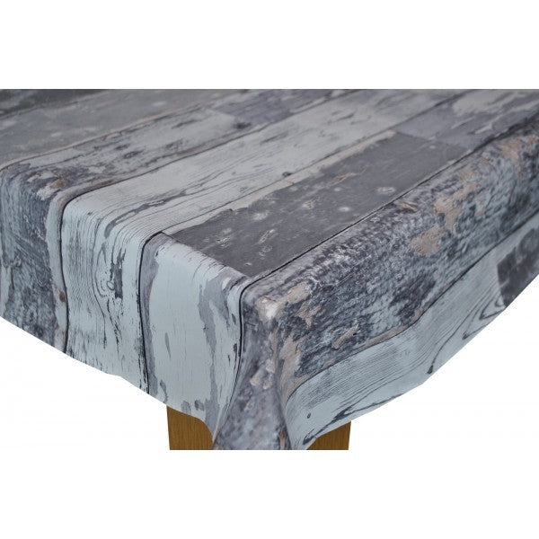 Square Wipe Clean Tablecloth Vinyl PVC 140cm x 140cm Sebring Weathered