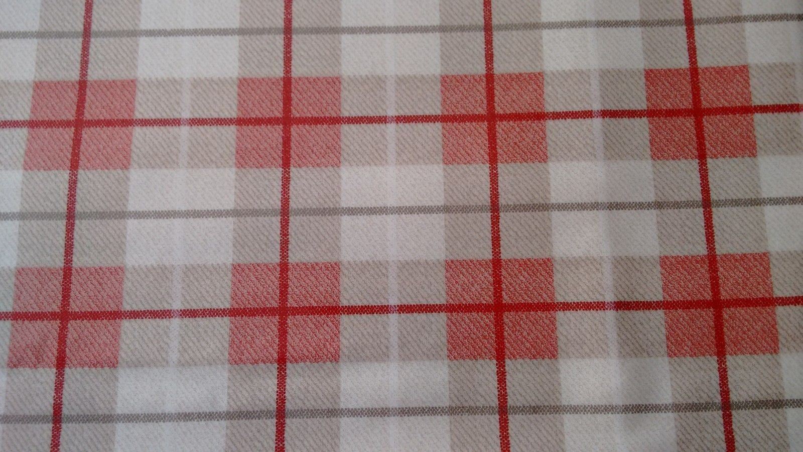 Square Wipe Clean Tablecloth PVC Oilcloth 132cm x 132cm Tartan Red